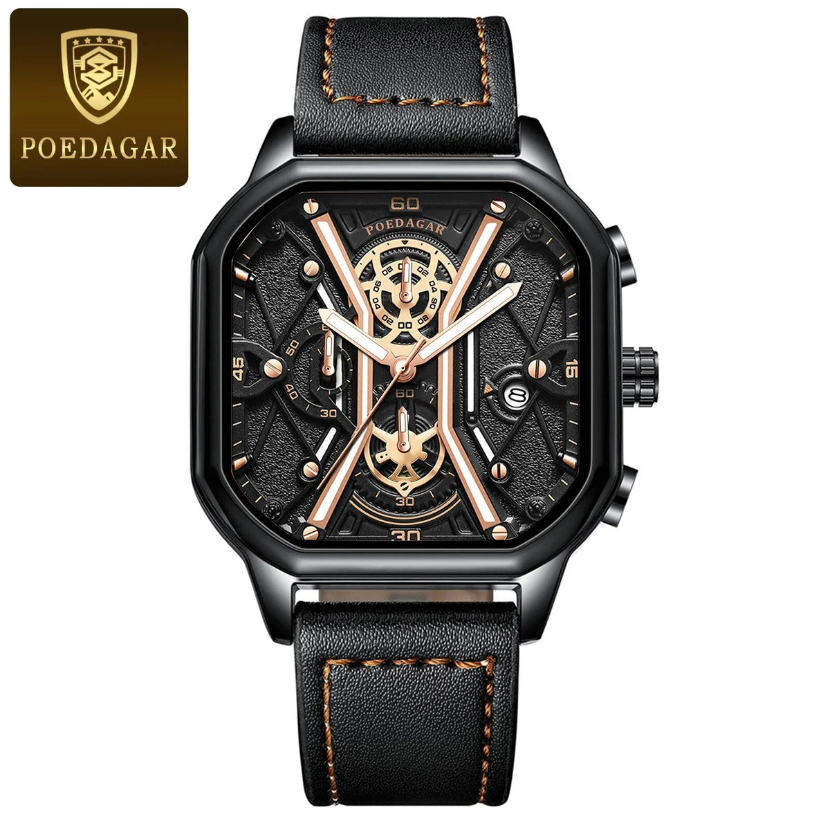 Poedagar Fashion Men's Wristwatches Luxury Chronograph Luminous – Smart ...