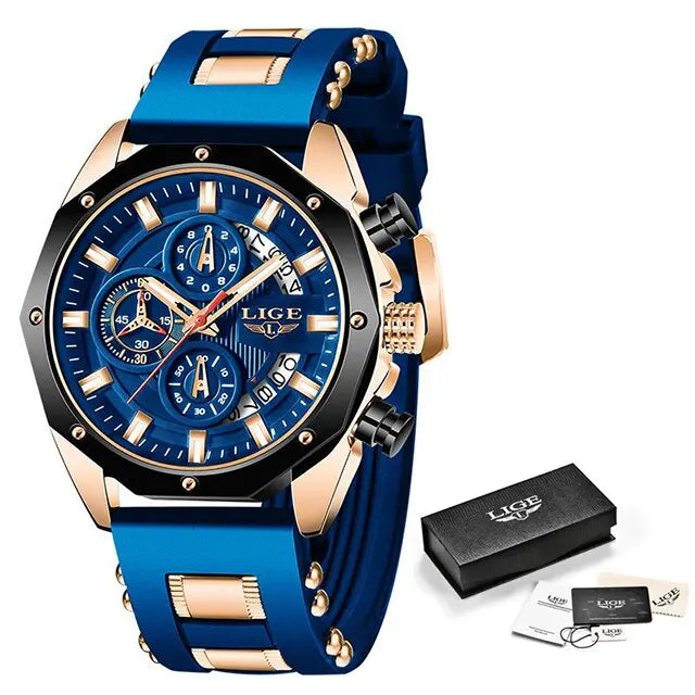 Luxury Brand Lige Fashion Men Watches - Top Brand Sport – Smart Love ...